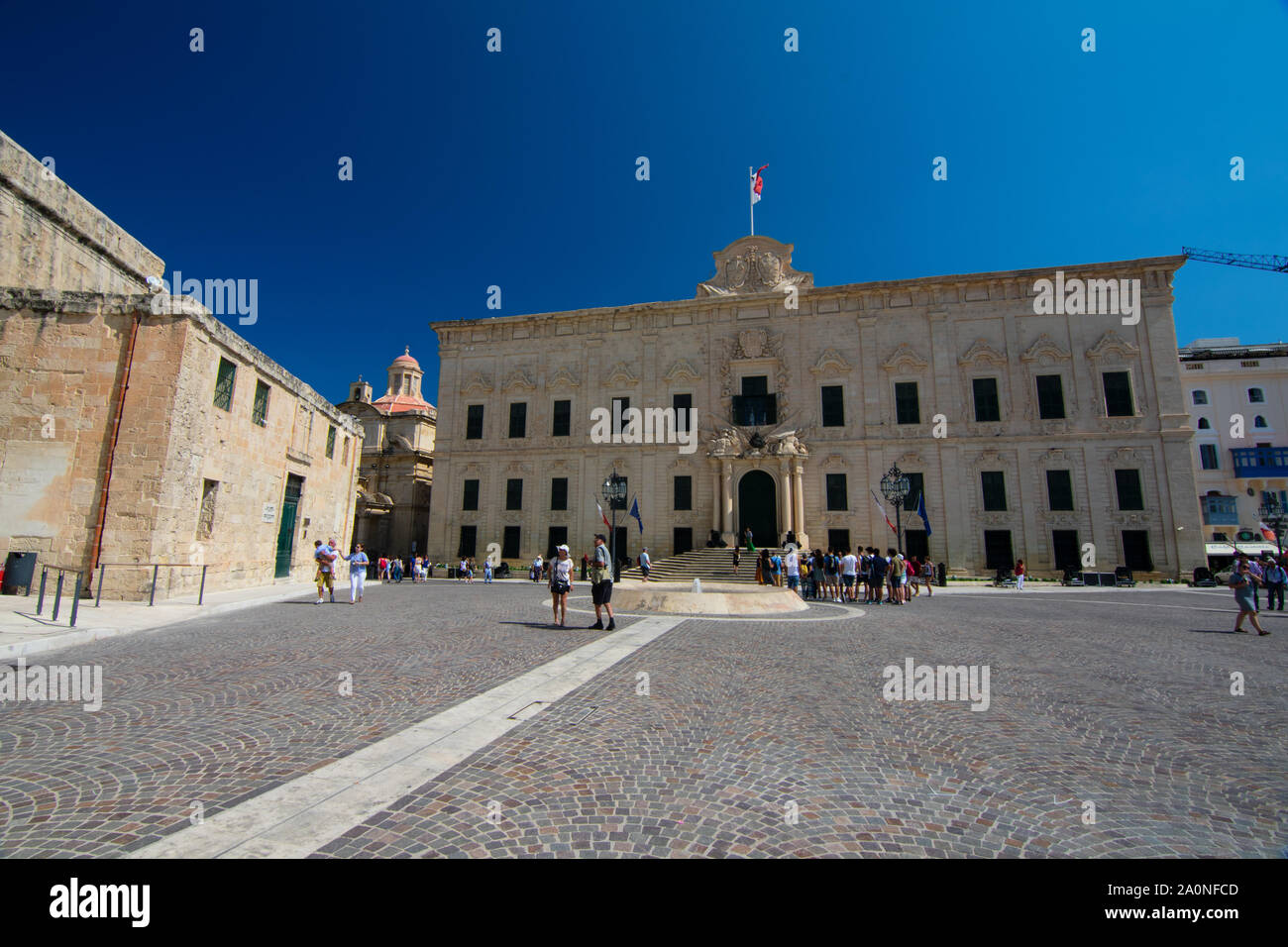 A square in Valletta Malta Stock Photo - Alamy