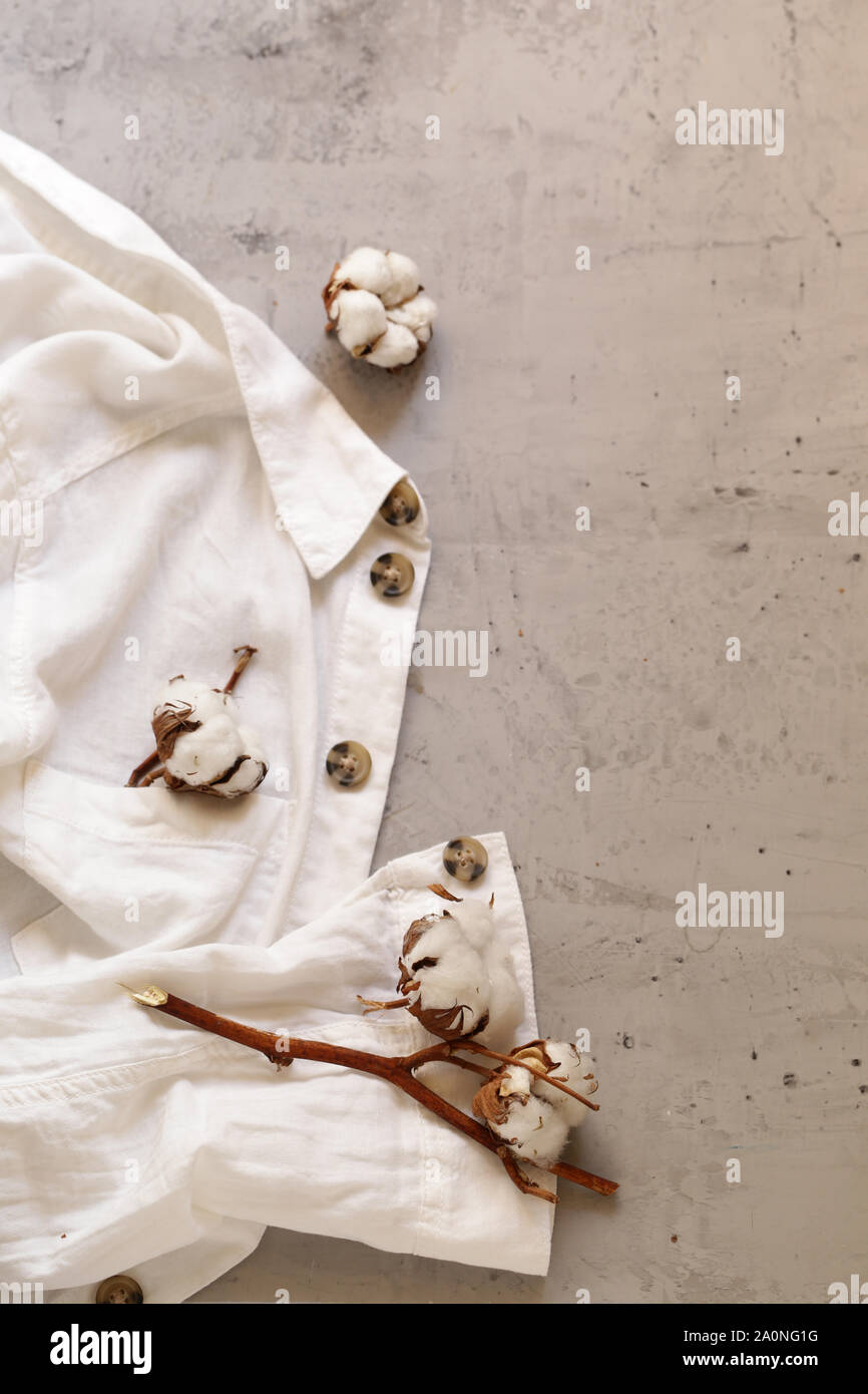 natural organic clothing from with twigs of cotton Stock Photo - Alamy