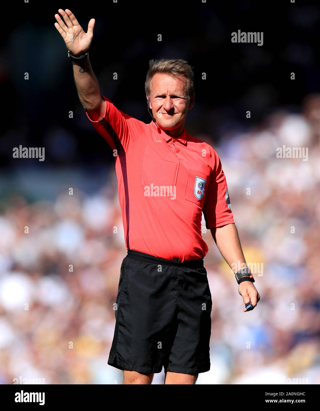 Referee Oliver Langford during the Sky Bet Championship match at Elland ...