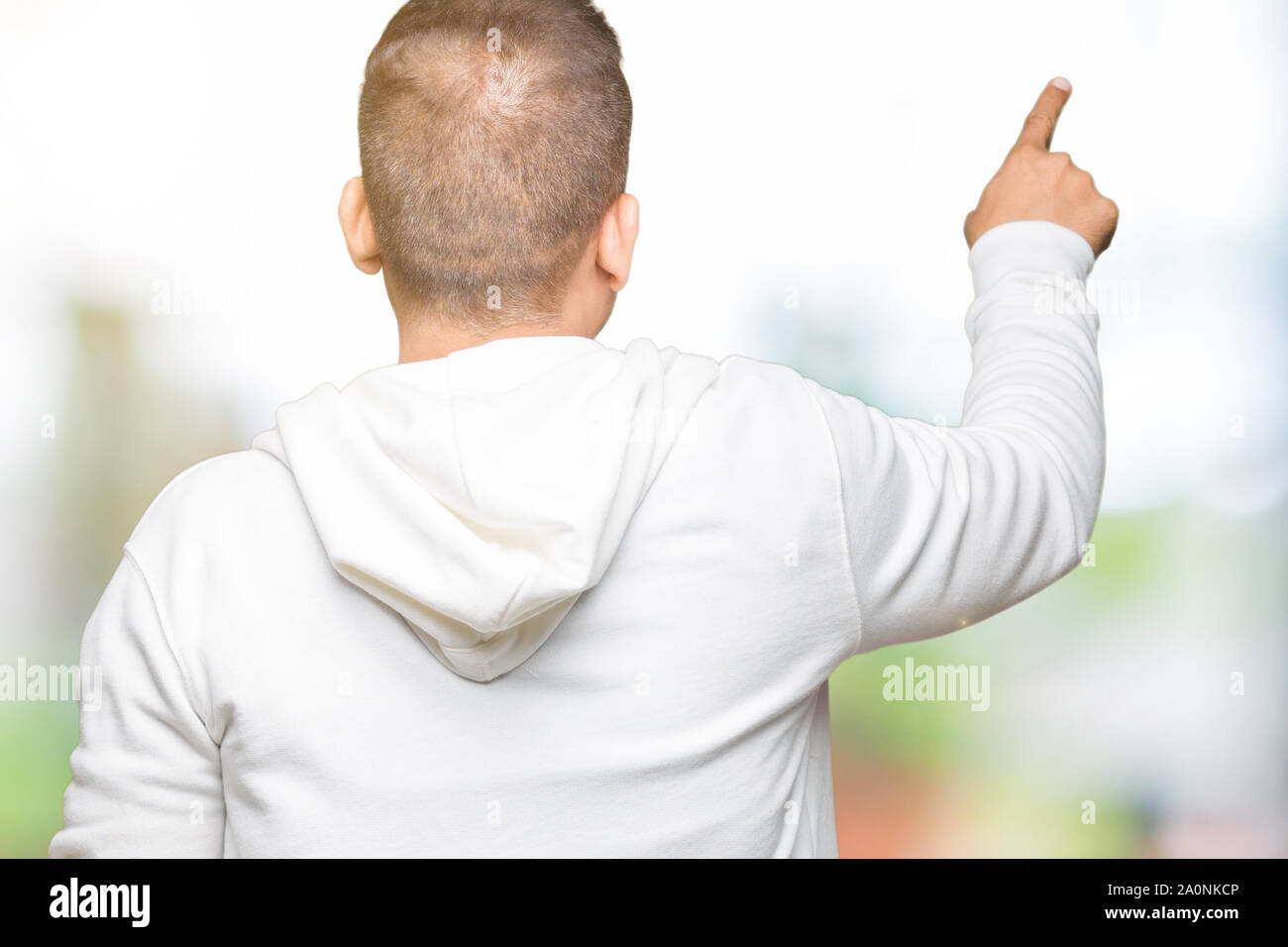 Middle age arab man wearing sweatshirt over isolated background Posing ...