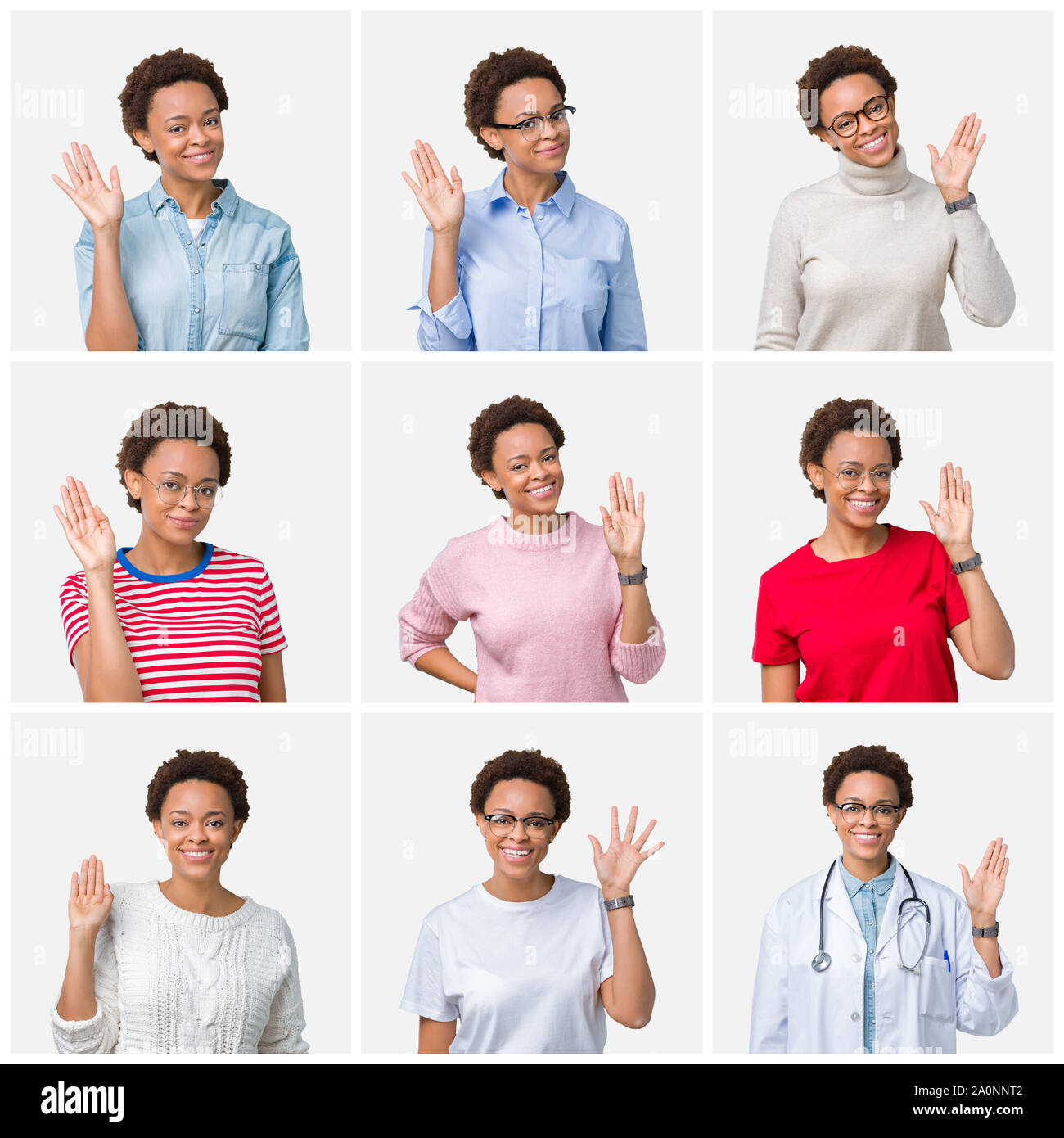 Young african american woman with afro hair over isolated background ...