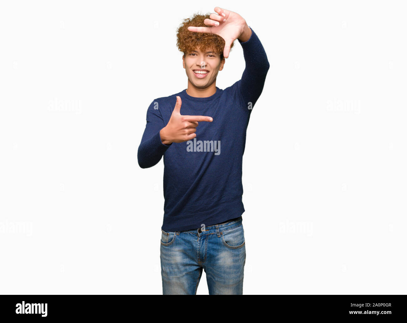 Young arab man making Cut Out Stock Images & Pictures - Alamy