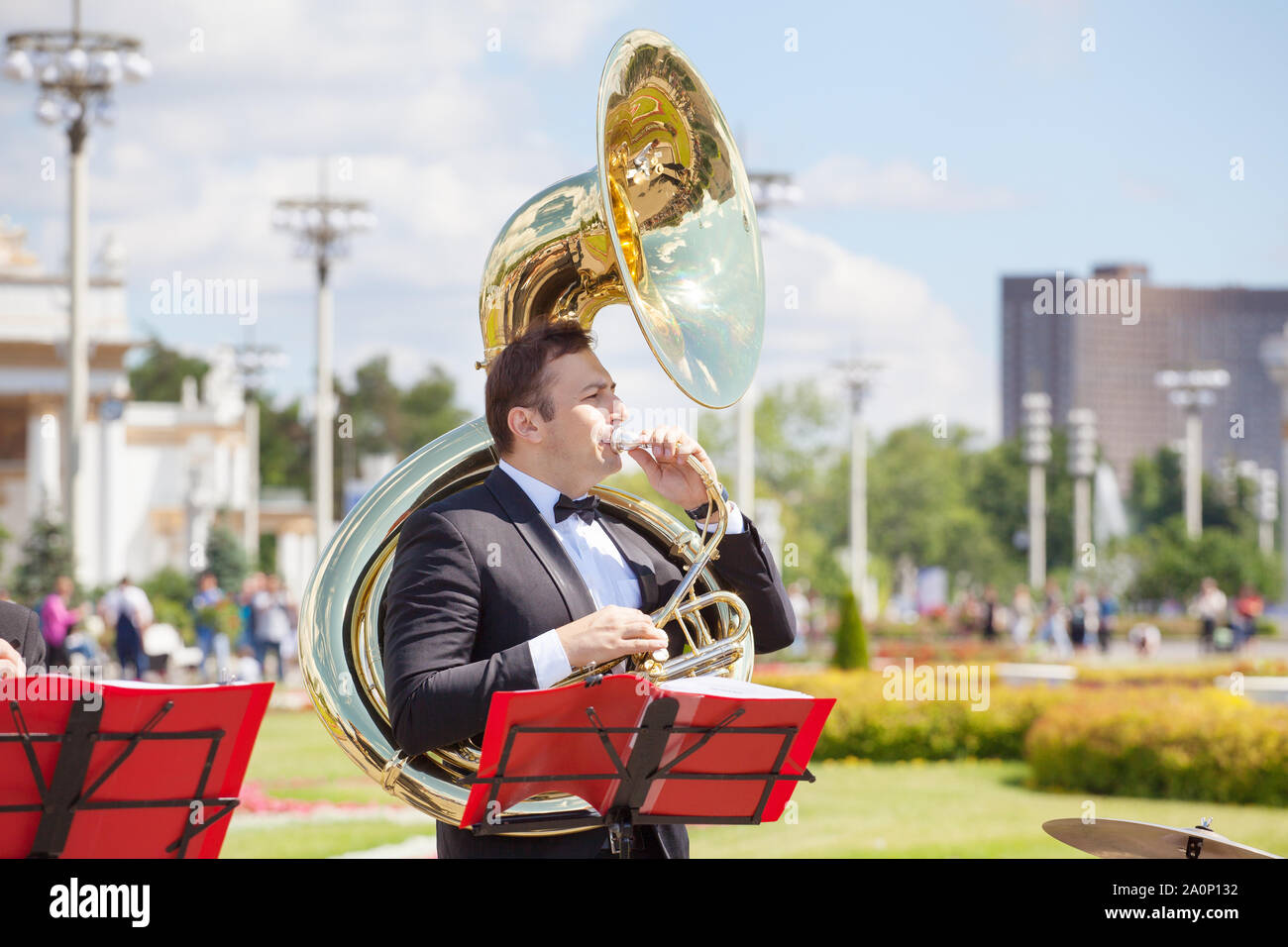 Music instruments tube wind instrument hi-res stock photography and ...