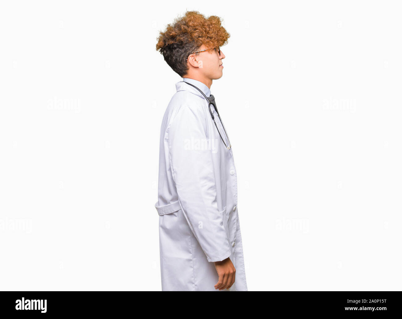 Silhouette medical doctor stethoscope coat hi-res stock photography and ...