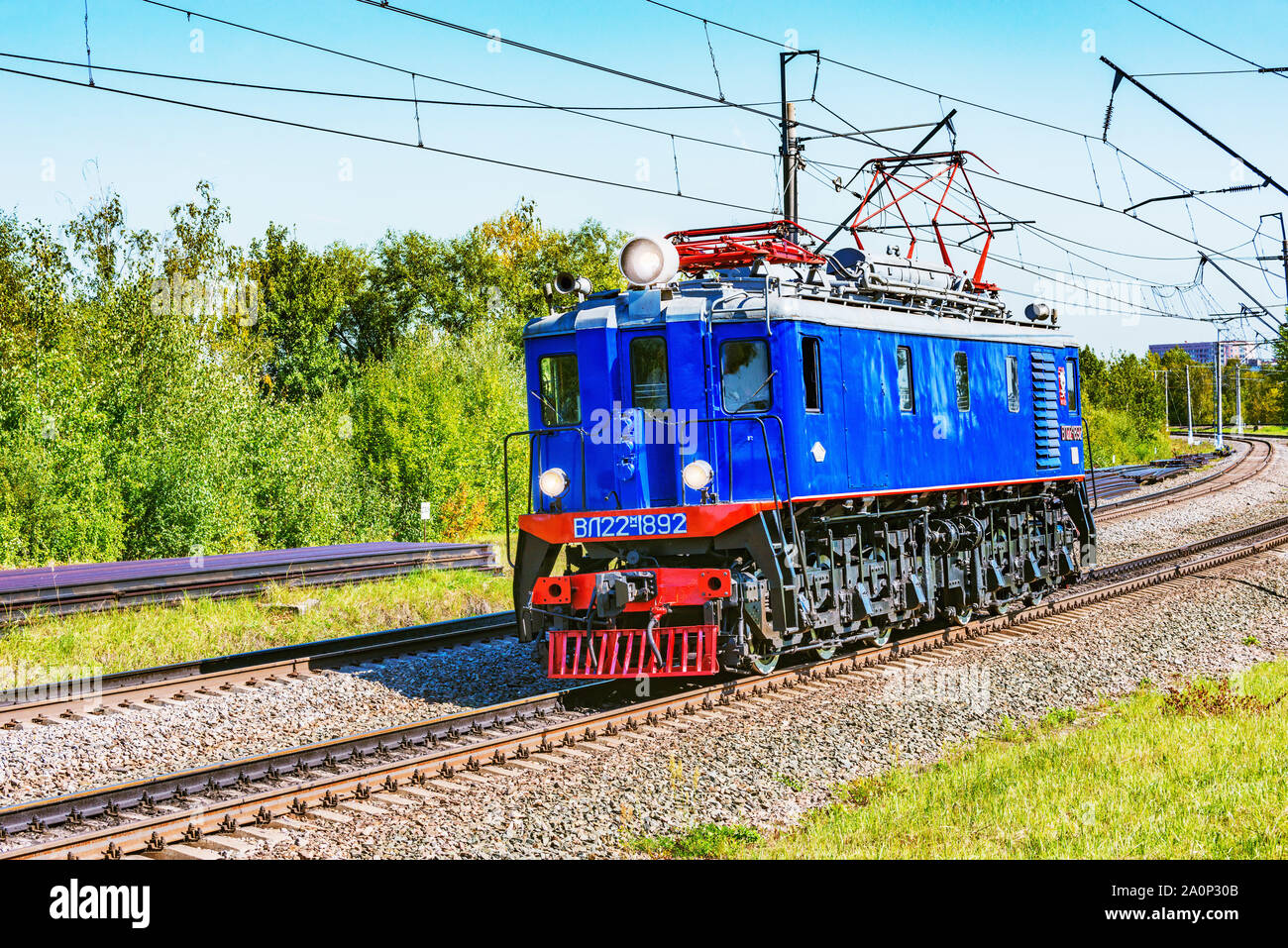 Moscow, Russia - August 30, 2019: Retro freight locomotive VL-22M at ...