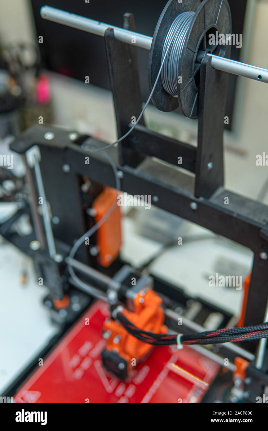3D printer elements. 3D printing device mechanism Stock Photo - Alamy