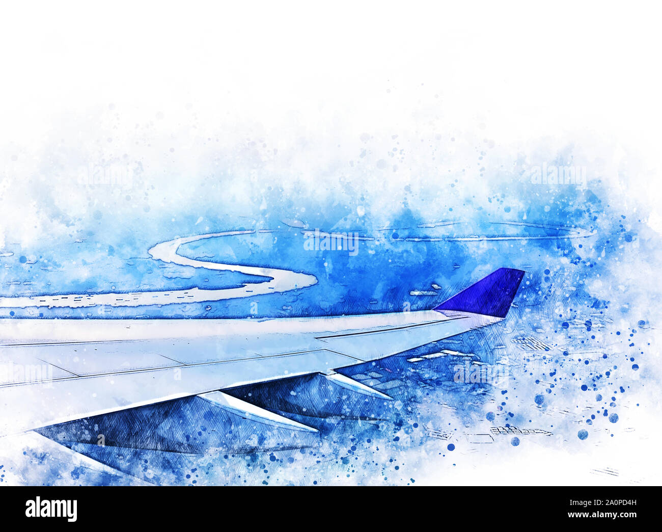 Abstract Airplane Art