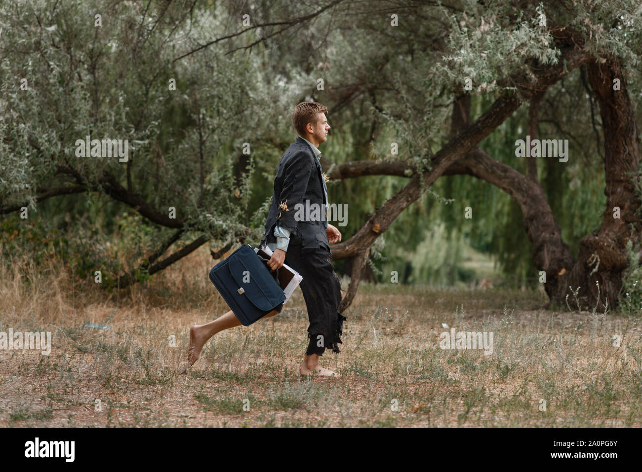 Torn business suit man hi-res stock photography and images - Alamy