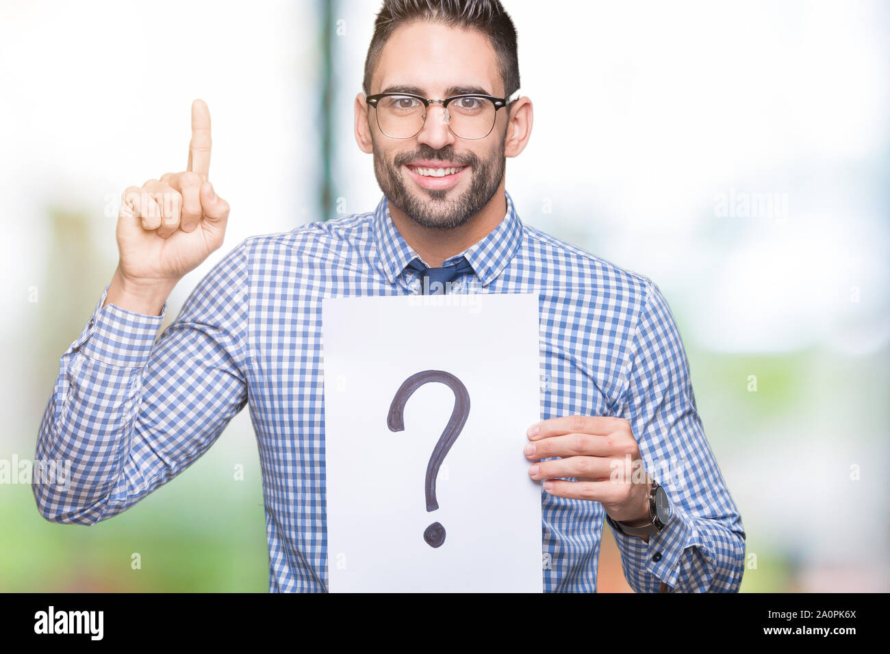 Funny young guy question mark hi-res stock photography and images - Alamy
