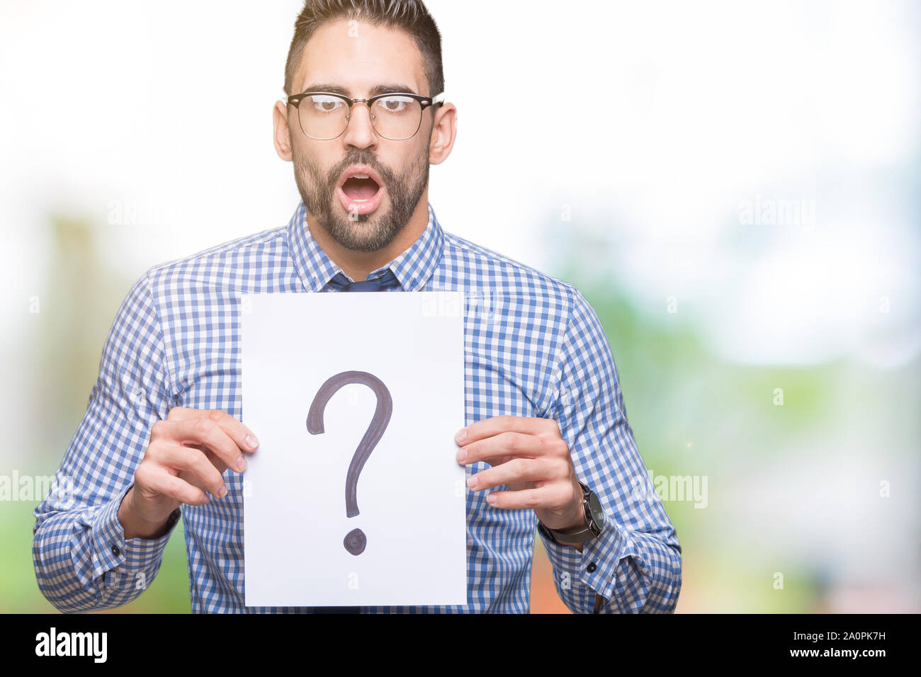 Funny young guy question mark hi-res stock photography and images - Alamy