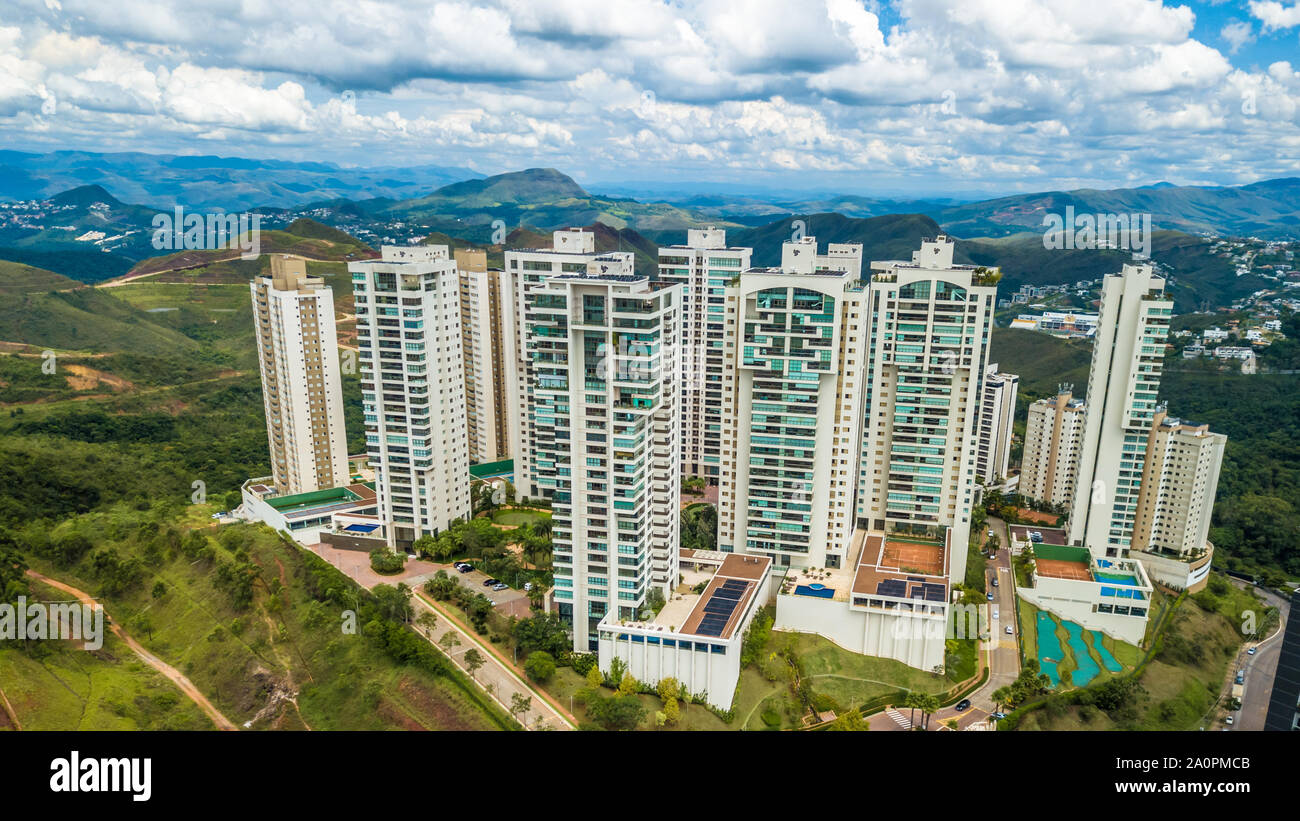 Luxury Buildings on top of a mountain Stock Photo - Alamy