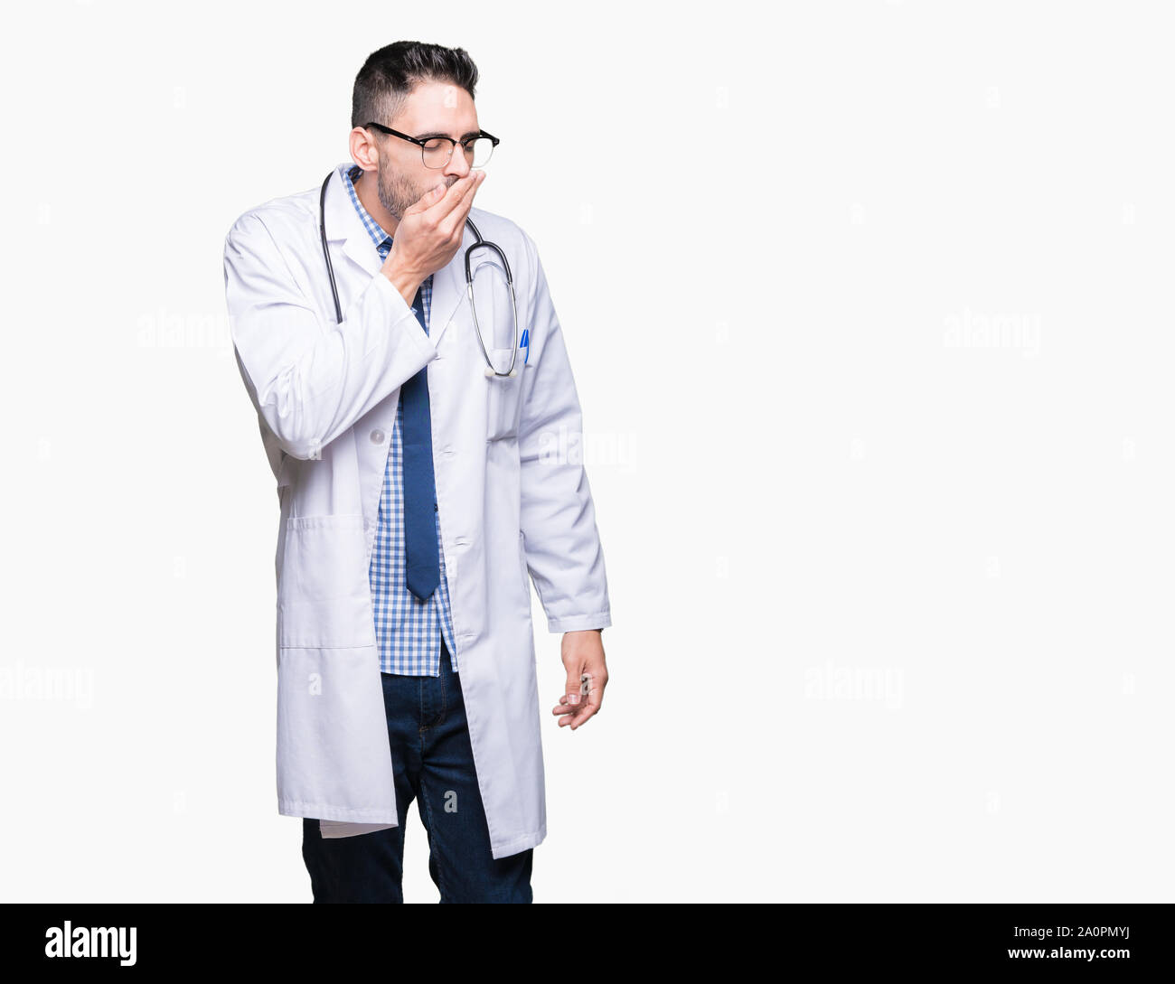 Doctor yawning hi-res stock photography and images - Alamy