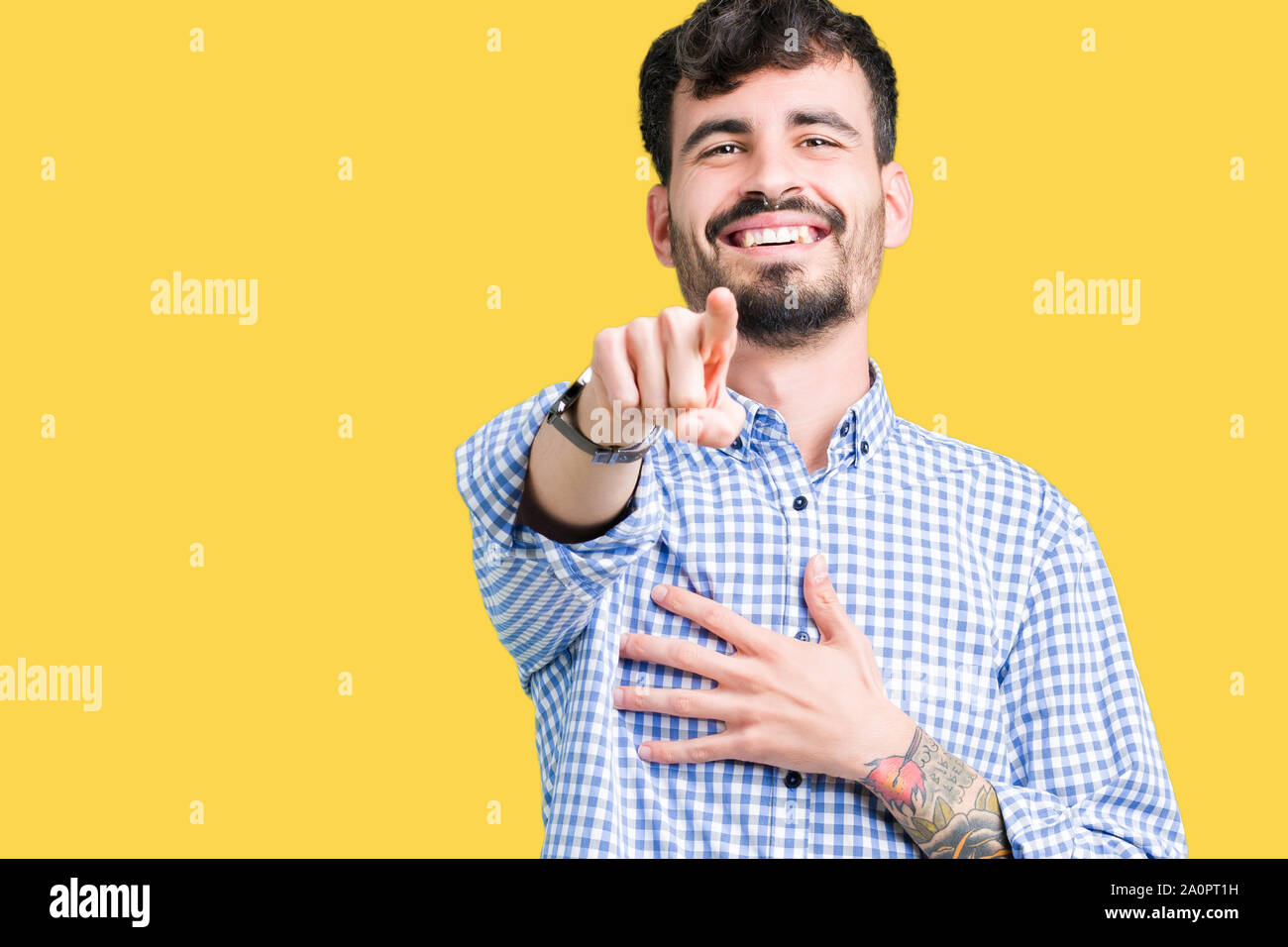 Young handsome business man over isolated background Laughing of you ...