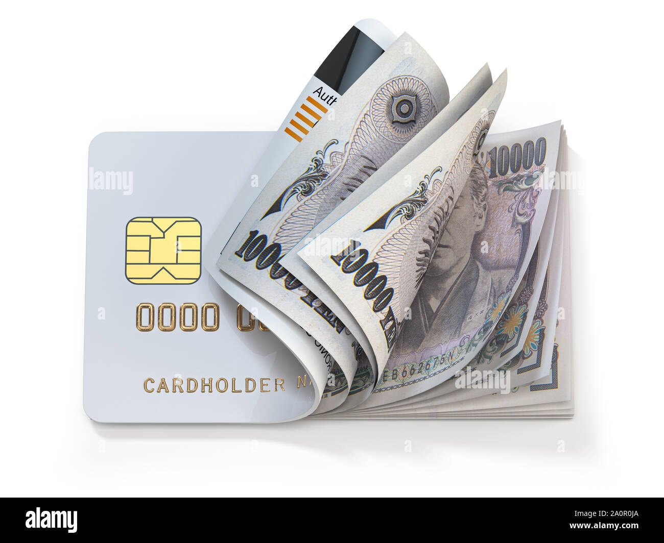 Credit card and japan yen in cash. Banking, shopping concept. Opening a ...