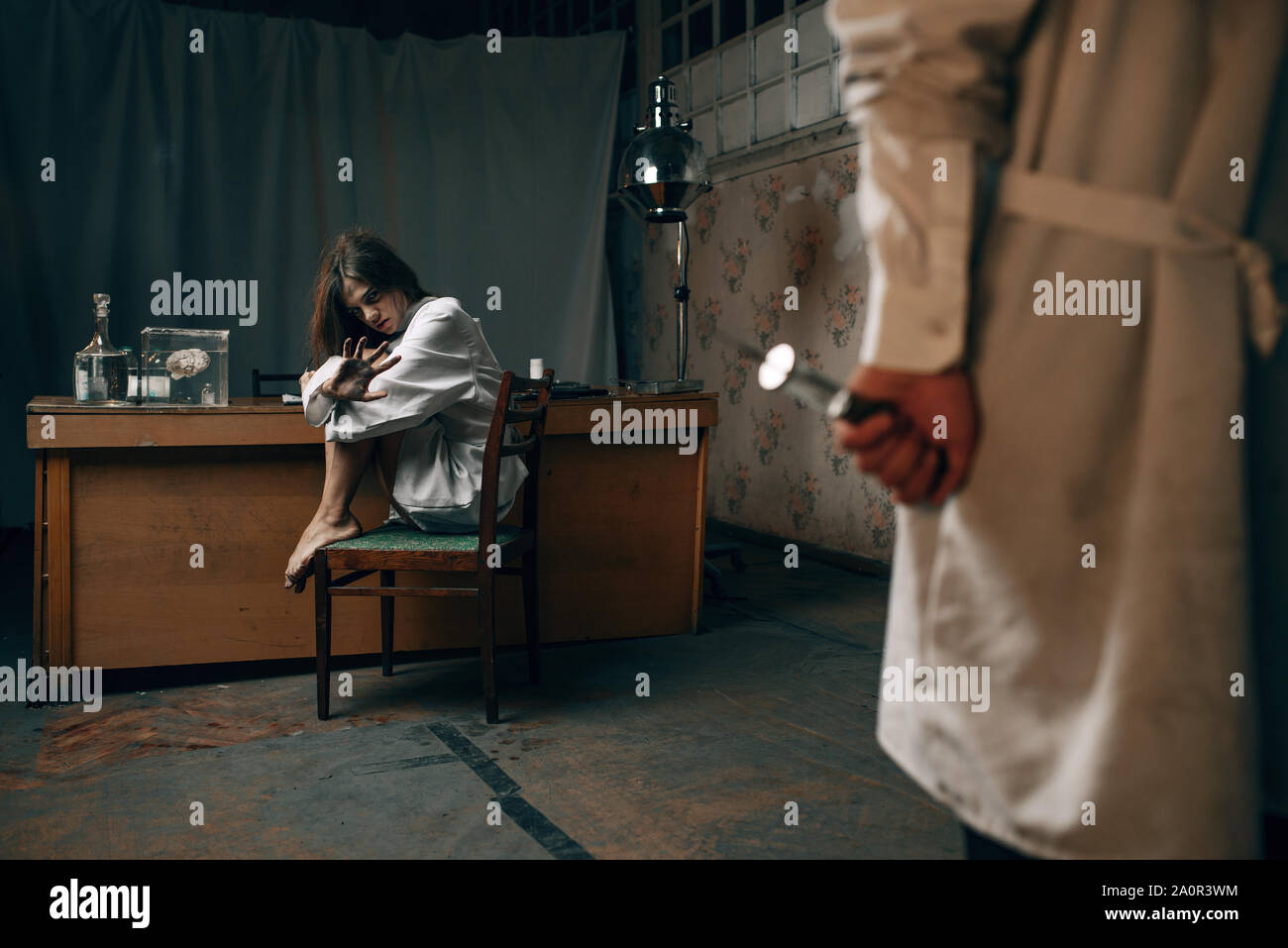 Mental hospital crazy girl hi-res stock photography and images - Alamy