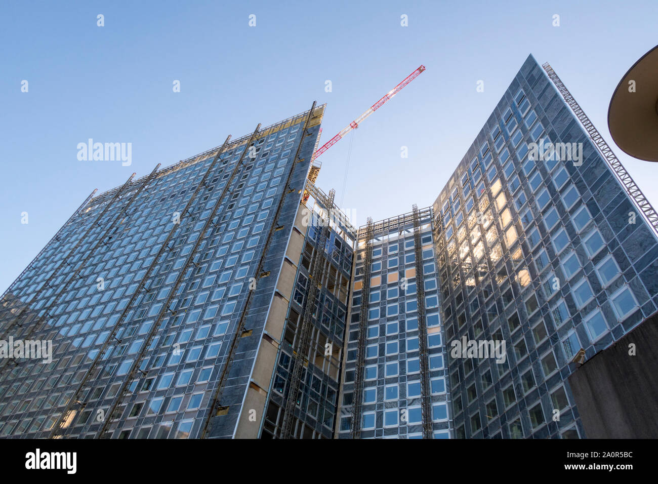 Paris, France - Sept 02, 2019: Modern skyscraper building under ...
