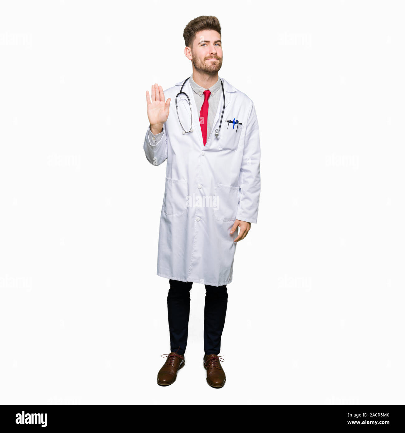 Doctor stethoscope saying hand gesture hi-res stock photography and ...