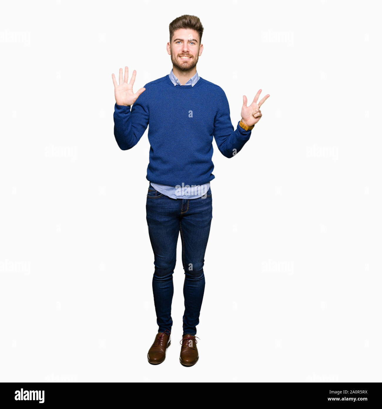 Young hispanic man business counting Cut Out Stock Images & Pictures ...