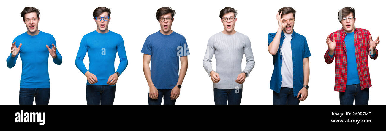 Portrait excited surprised teenager Cut Out Stock Images & Pictures - Alamy