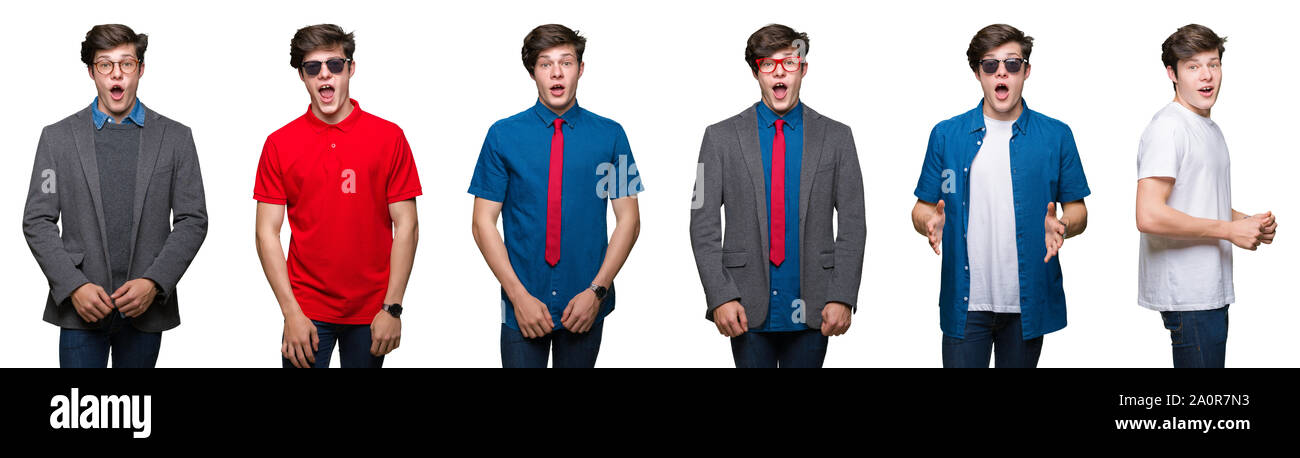 Portrait excited surprised teenager Cut Out Stock Images & Pictures - Alamy