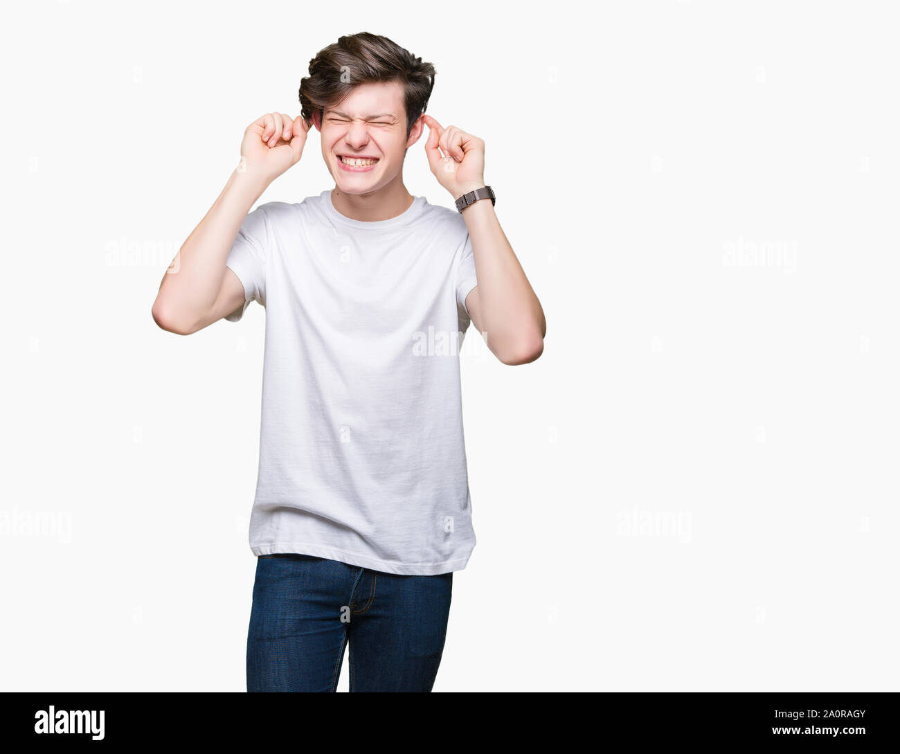 Boy pulling ear Cut Out Stock Images & Pictures - Alamy