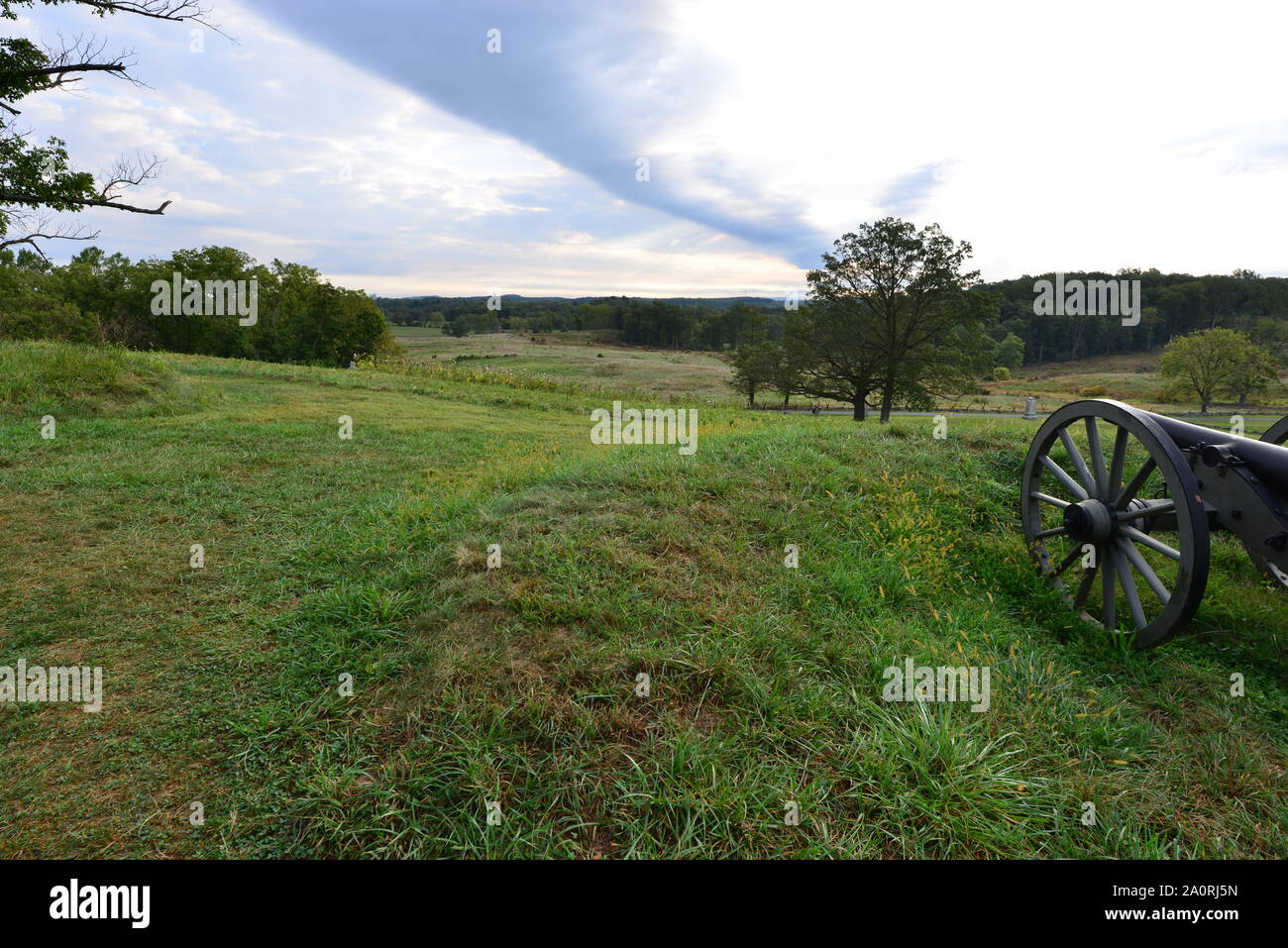Cemetery hill at Gettsyburg the sight of the battle that took place ...