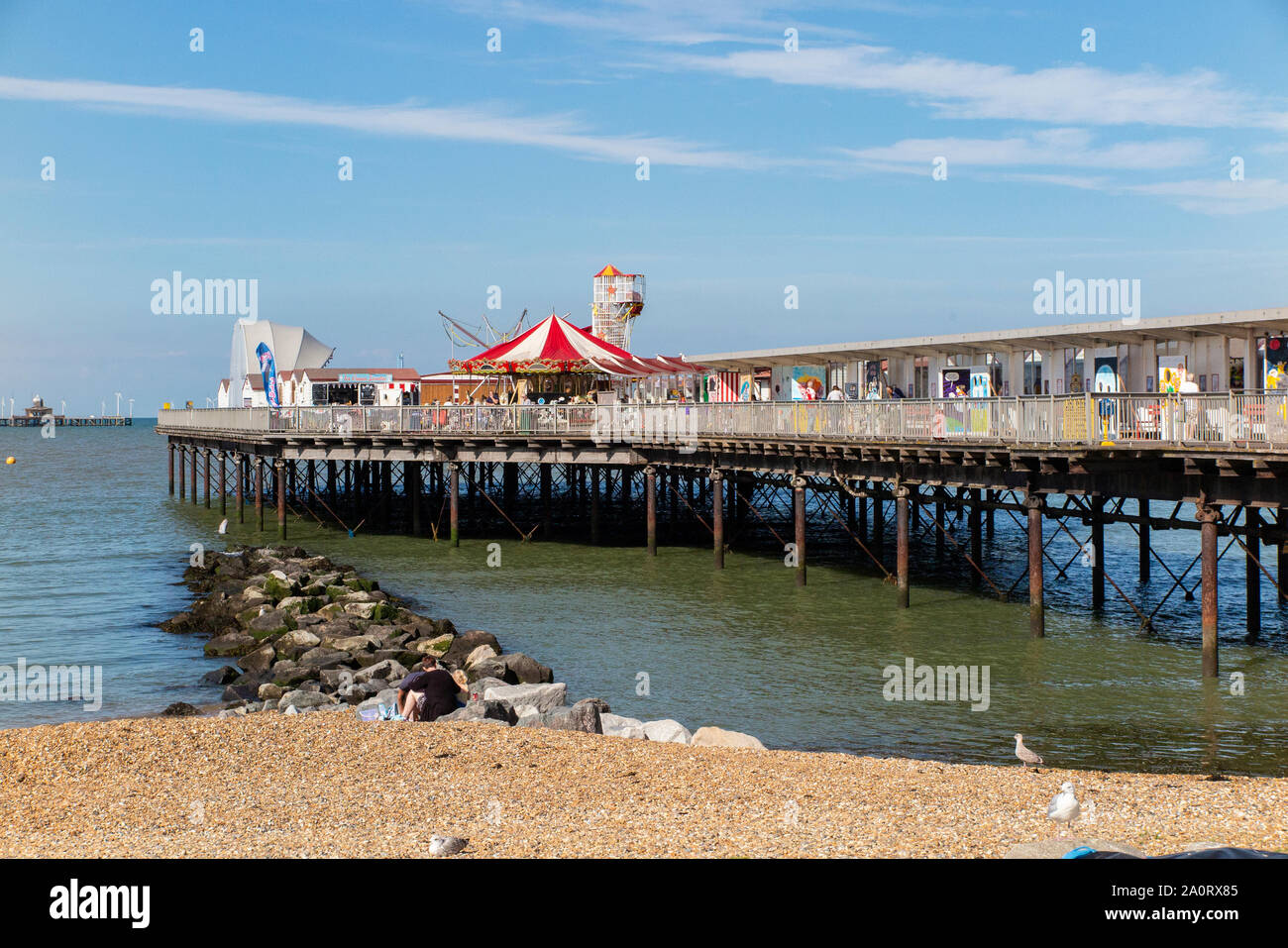 The pier at Herne Bay on the Kent coast in late summer Stock Photo - Alamy
