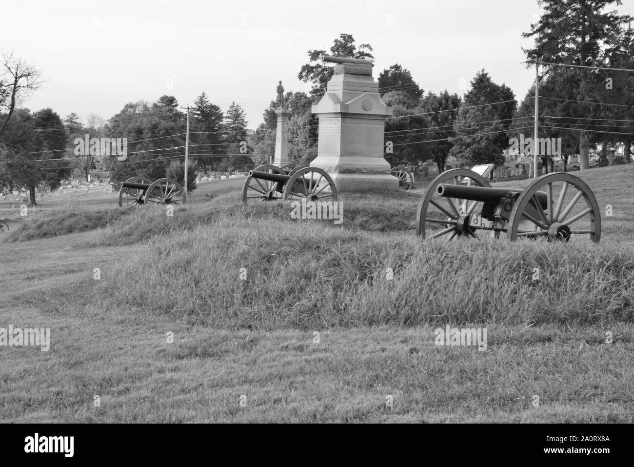 Cemetery hill at Gettsyburg the sight of the battle that took place ...