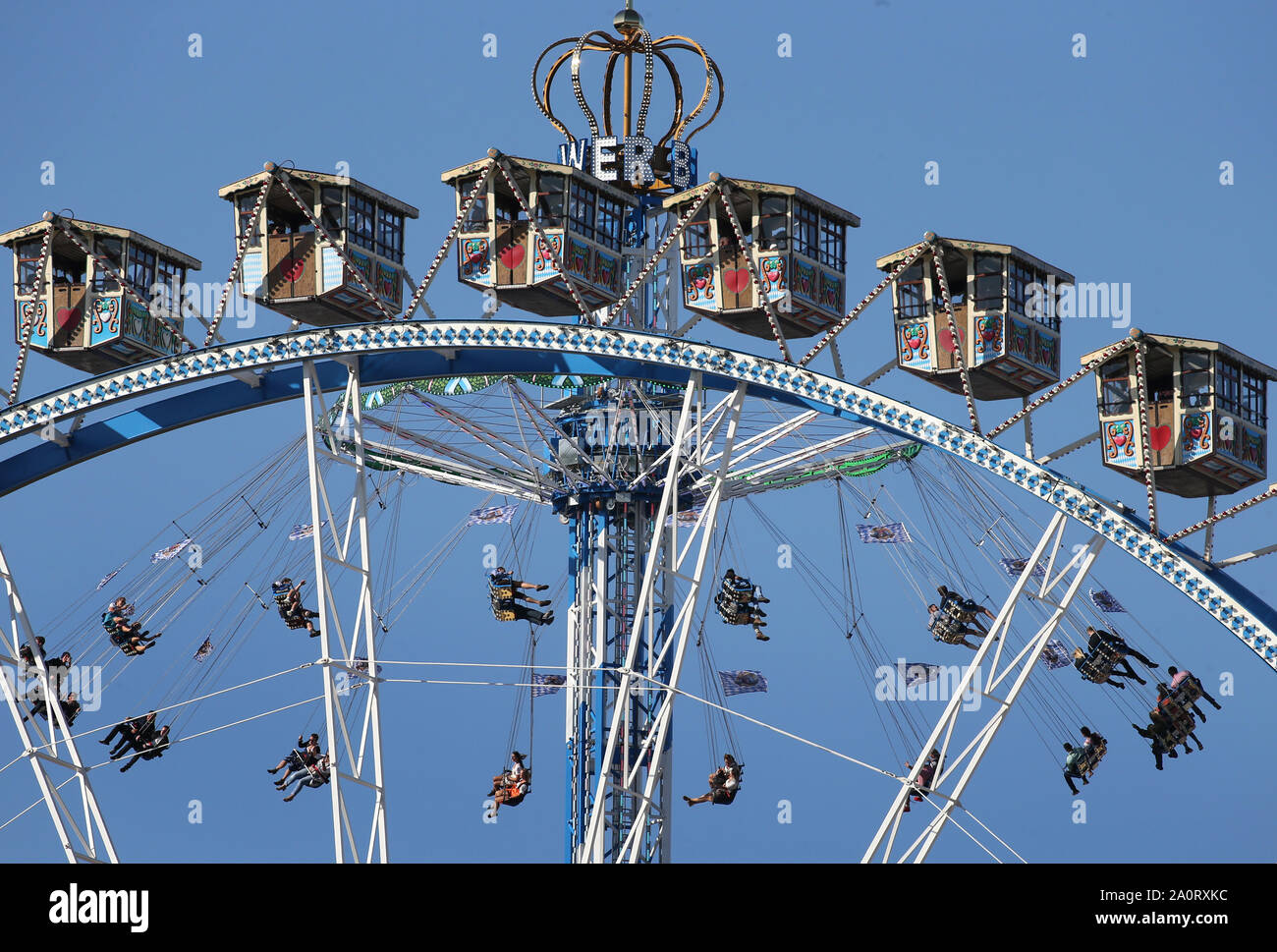 Munich, Germany. 21st Sep, 2019. Start of the Oktoberfest. The ride ...