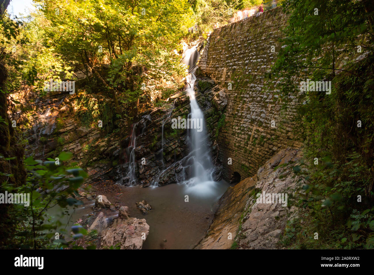 Karasu mineral river waterfall, Sakarya, Turkey (Turkish Karasu Maden ...