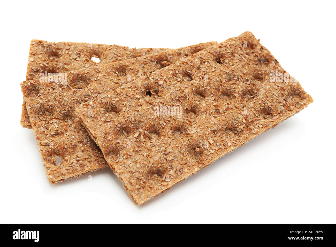 Whole grain rye crispbread isolated on white Stock Photo - Alamy