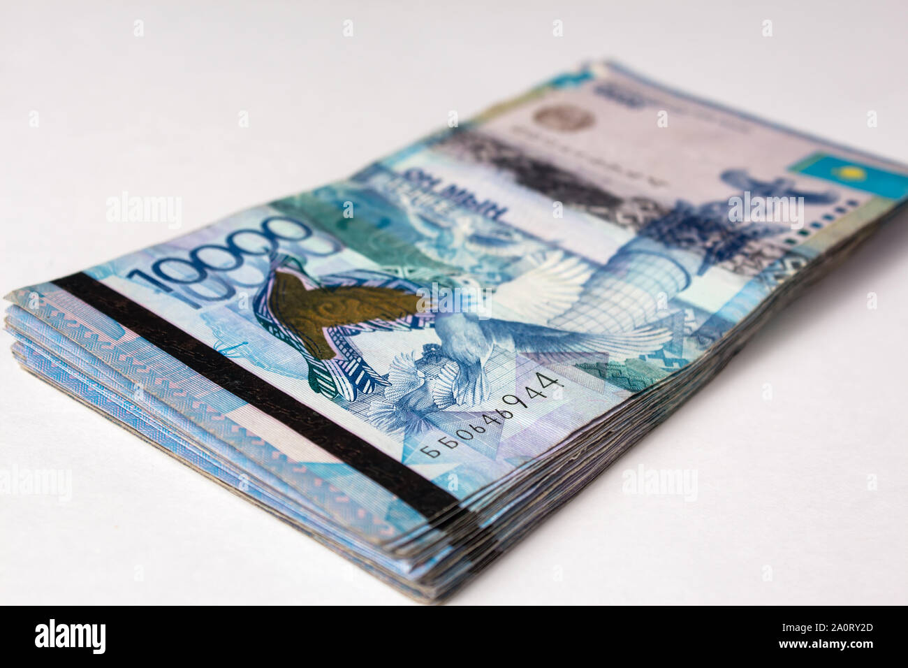 Tenge on white background. Kazakh money. Banknotes tenge. Money ...