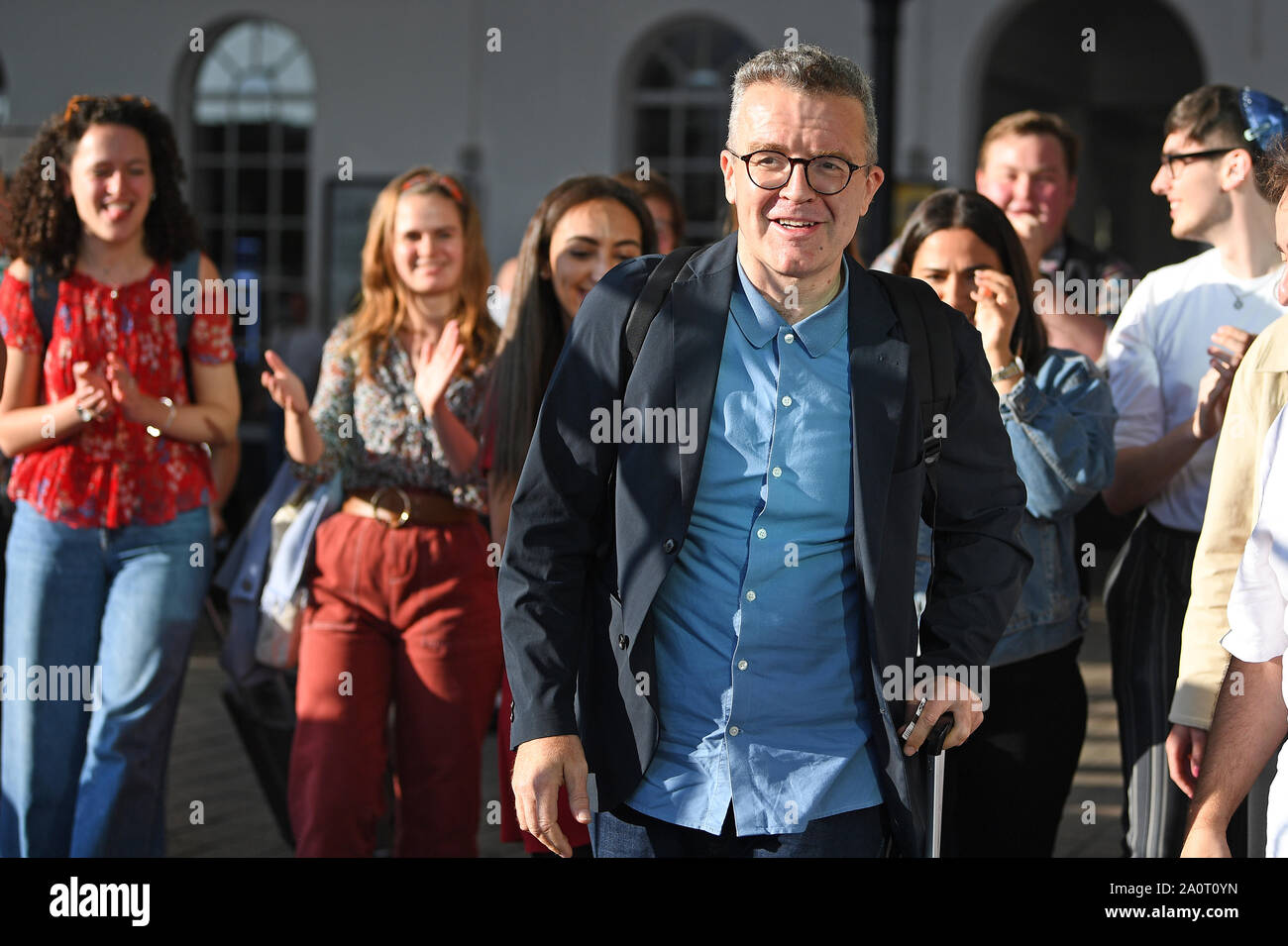 Labour deputy leader tom watson arrives hi-res stock photography and ...