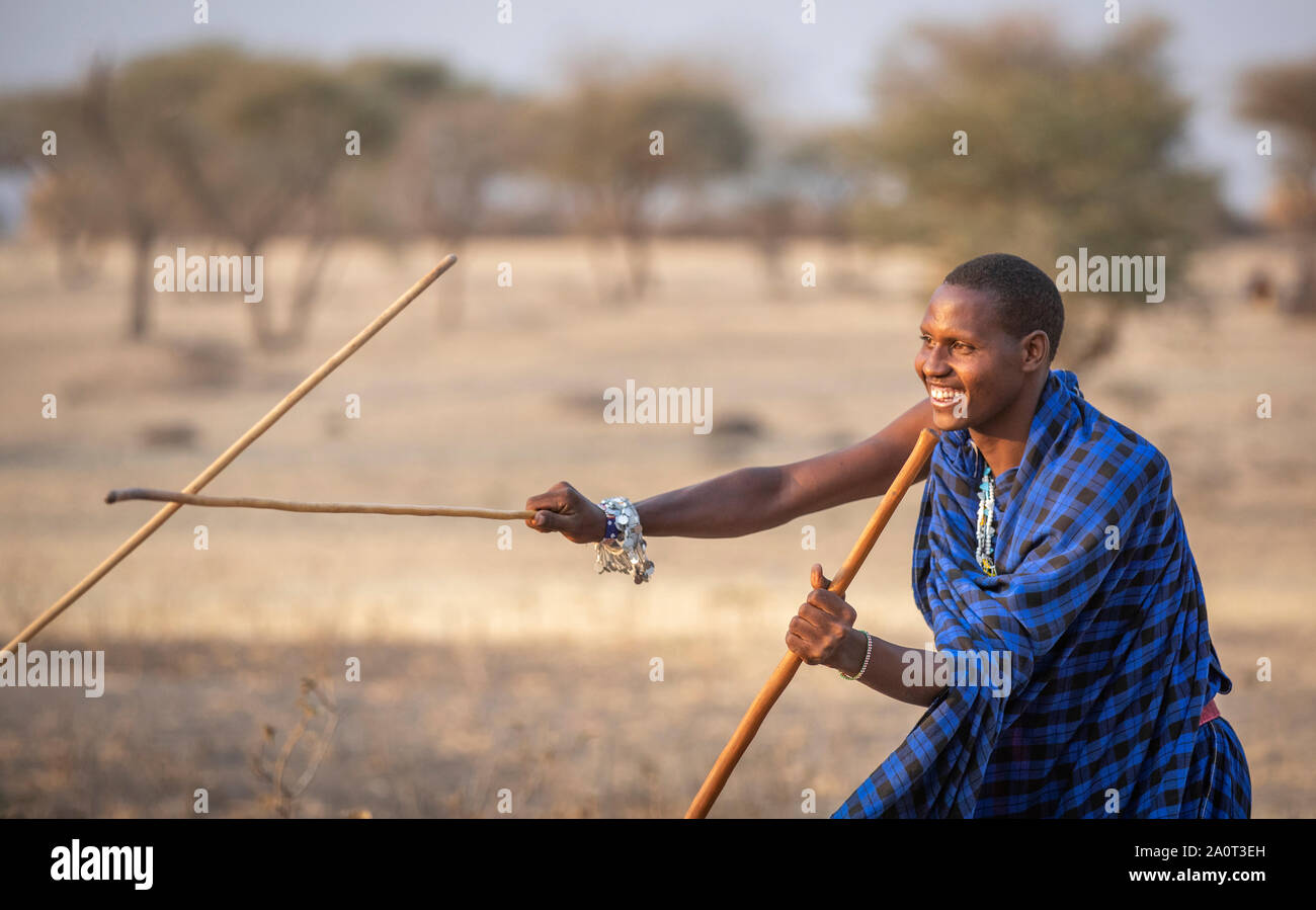 Masai warrior fight hi-res stock photography and images - Alamy