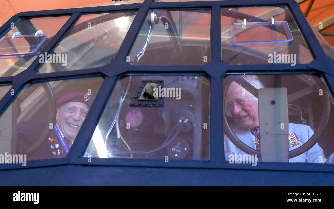 Prince Charles talks to gilder pilot Frank Ashleigh during a visit to ...