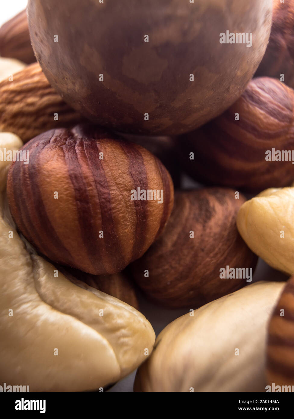 Closeup photo of various nuts Stock Photo - Alamy