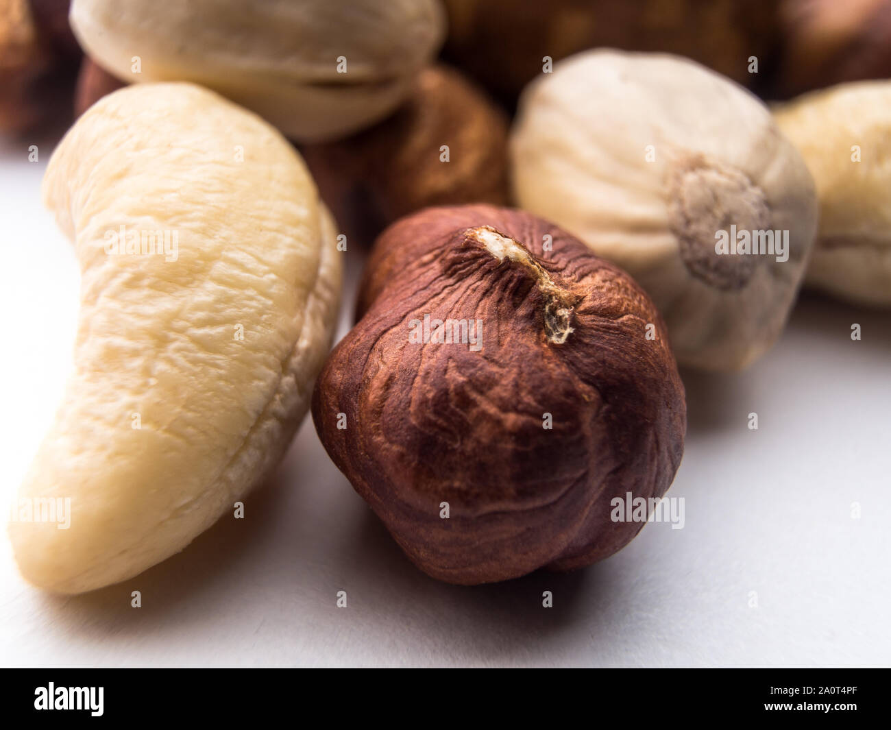 Closeup photo of various nuts Stock Photo - Alamy