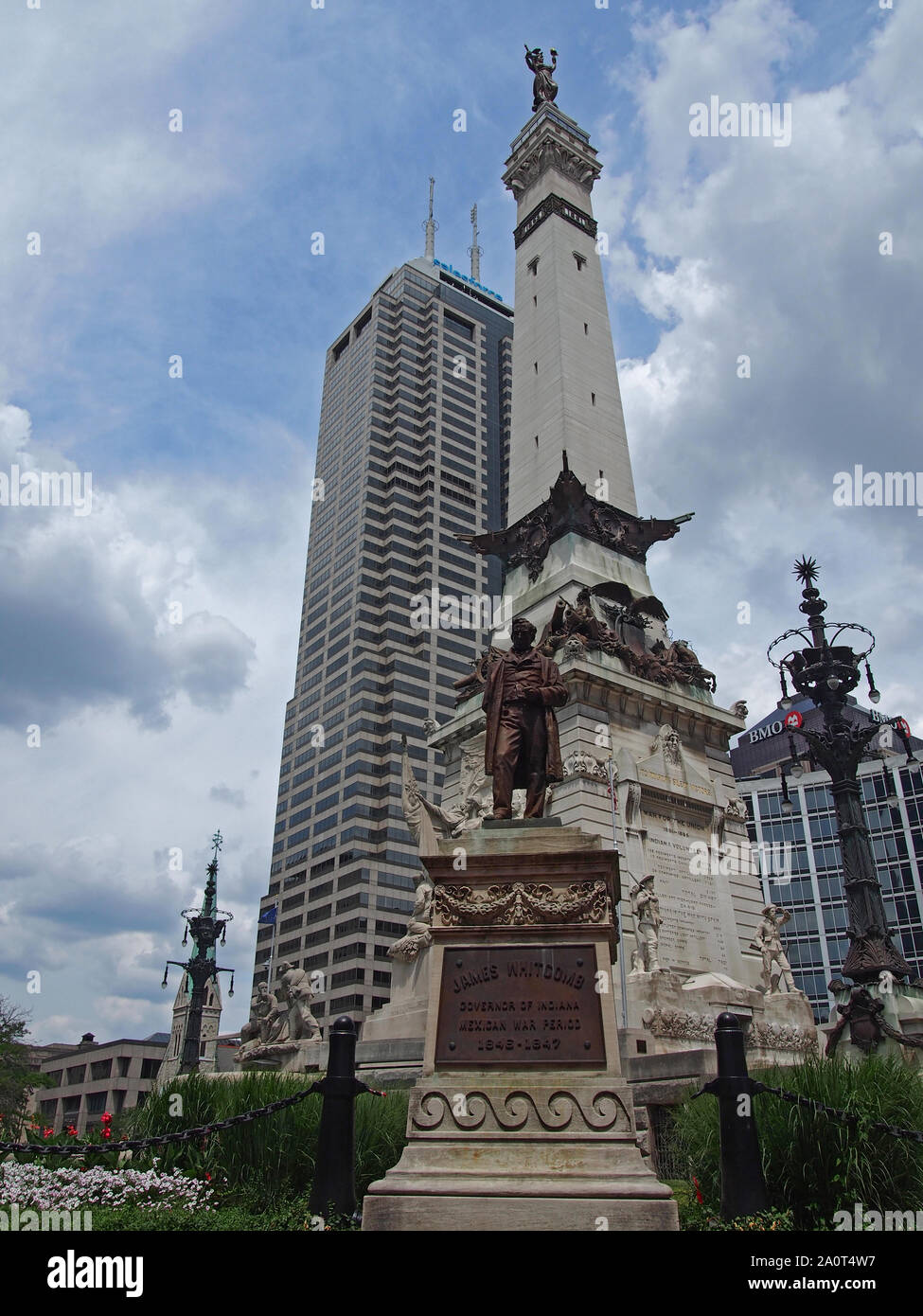 Governor james whitcomb bronze statue hi-res stock photography and ...