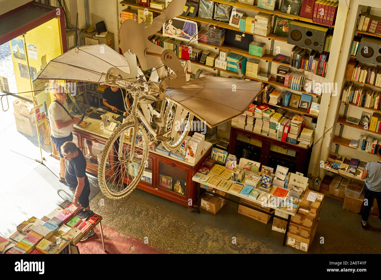 Lisbon, Portugal - August 28, 2019: Bookshop "Livraria Ler Devagar" in ...
