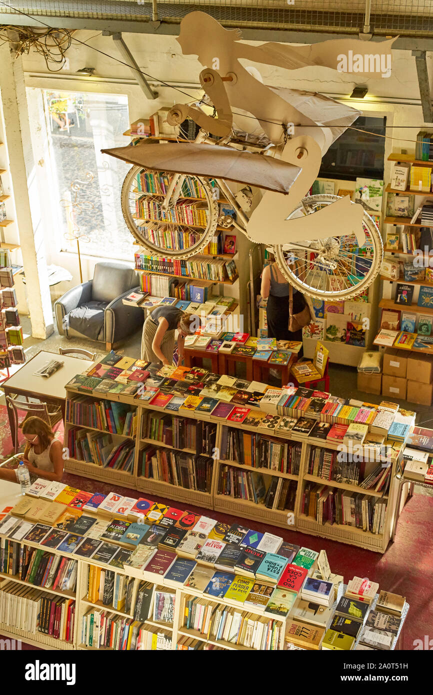 Lisbon, Portugal - August 28, 2019: Bookshop "Livraria Ler Devagar" in ...