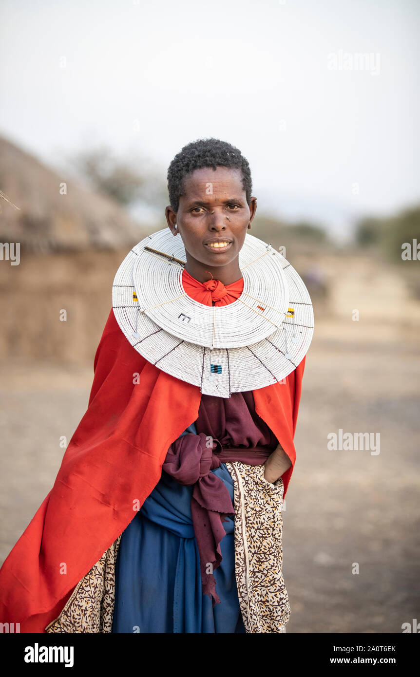 Arusha, Tanzania, 7th September 2019: beautiful maasai women in ...