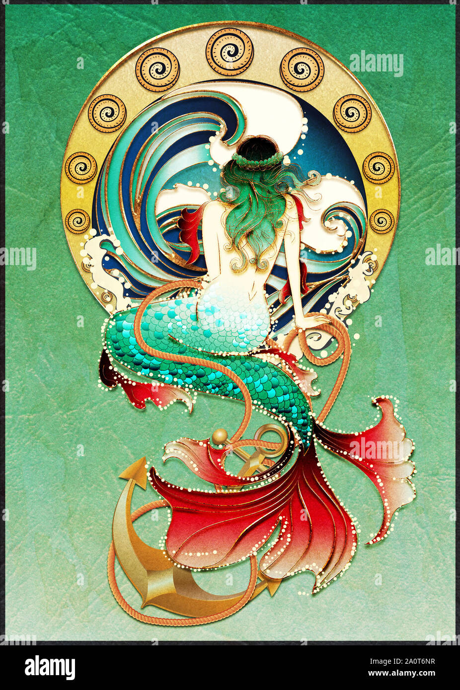 Vintage Mermaid Background