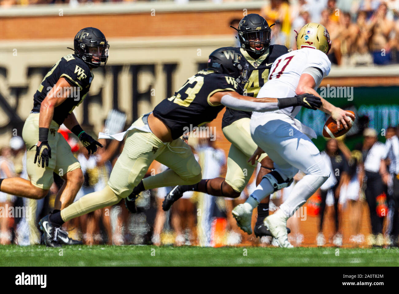 Winston-Salem, NC, USA. 21st Sep, 2019. Wake Forest Demon Deacons ...