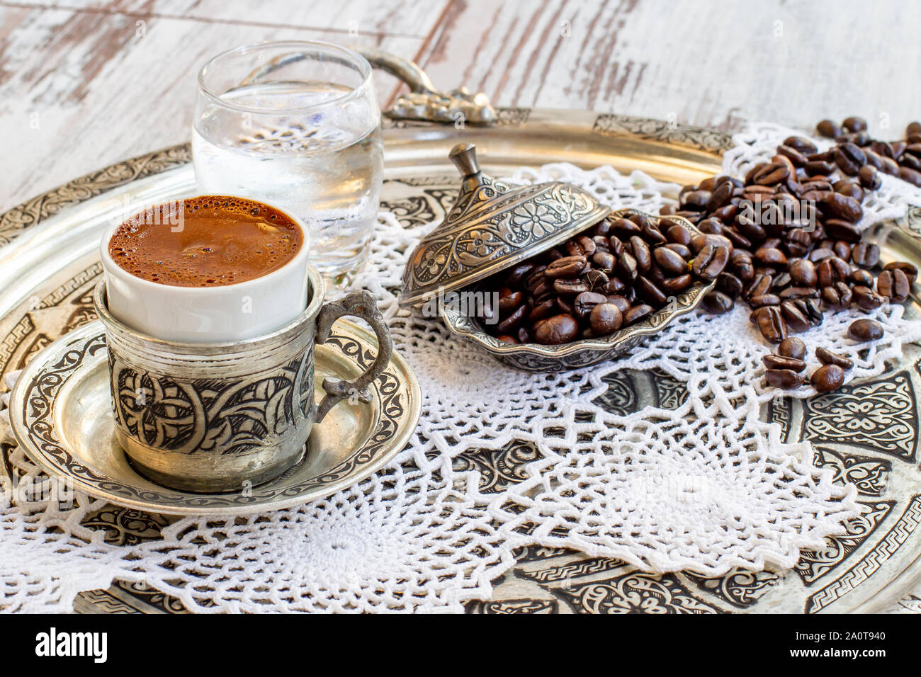 Arabic coffee service hi-res stock photography and images - Alamy