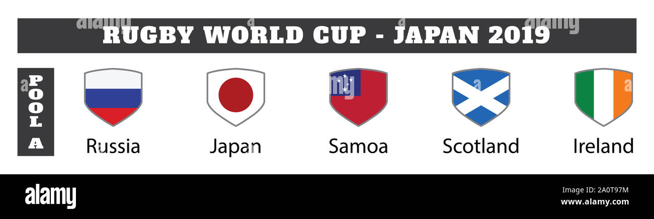 Rugby world cup - Japan 2019.Pool A Teams Stock Photo - Alamy