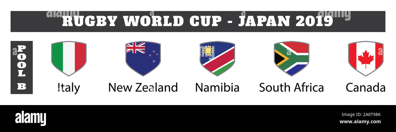 Rugby world cup - Japan 2019.Pool B Teams Stock Photo - Alamy