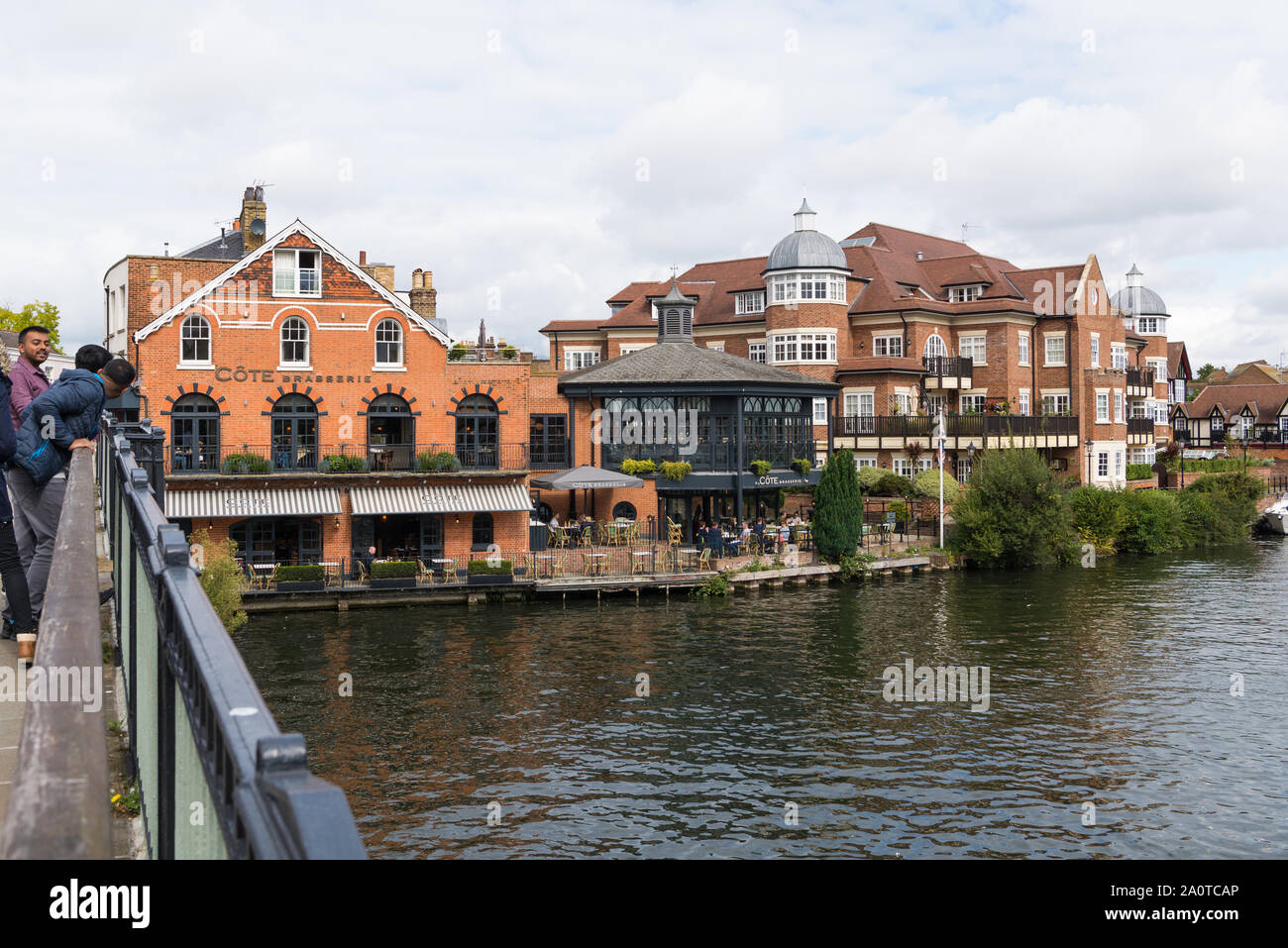 View from Windsor bridge towards the Cote Brasserie French restaurant ...