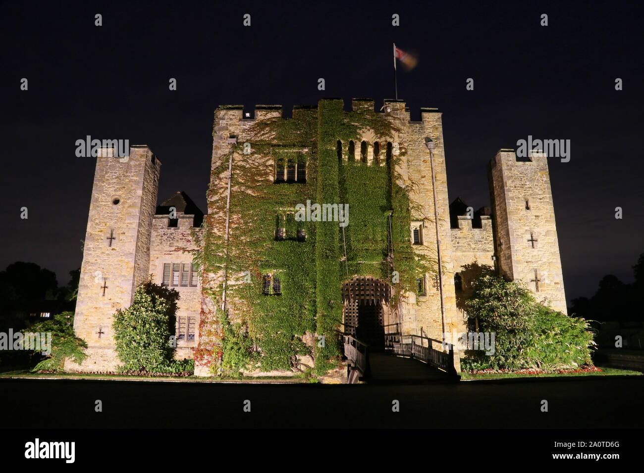 Hever Castle at night, Edenbridge, Kent, England, Great Britain, United ...
