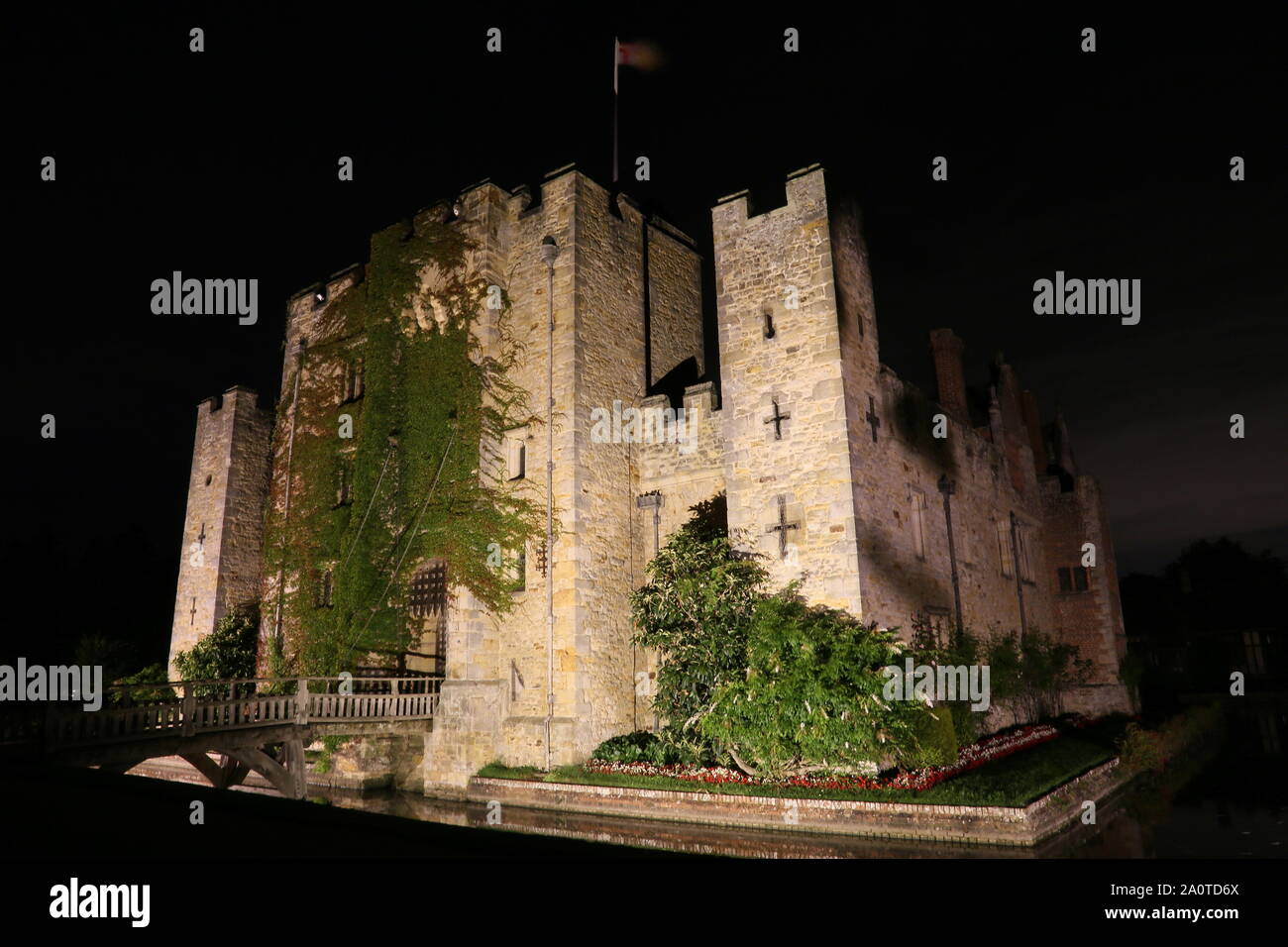 Hever Castle at night, Edenbridge, Kent, England, Great Britain, United ...