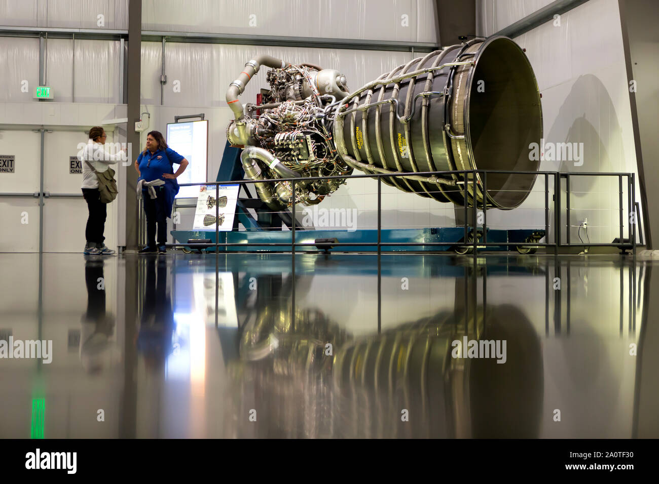 LOS ANGELES - Rocket motor at the space shuttle Endeavour display in ...